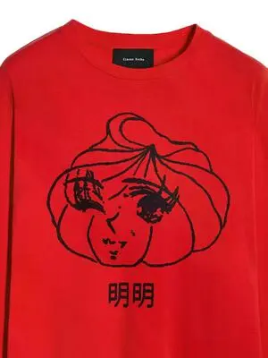Simone Rocha Logo-print T-shirt - Red