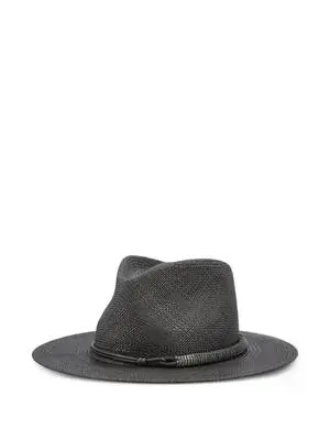 Brunello Cucinelli Straw Fedora With Cord Detail