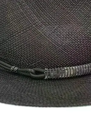 Brunello Cucinelli Straw Fedora With Cord Detail