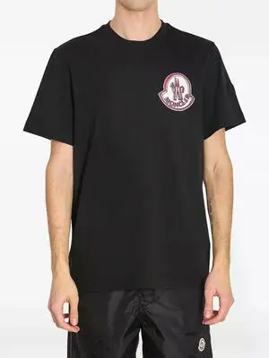 Moncler Logo-patch Cotton T-shirt - Black