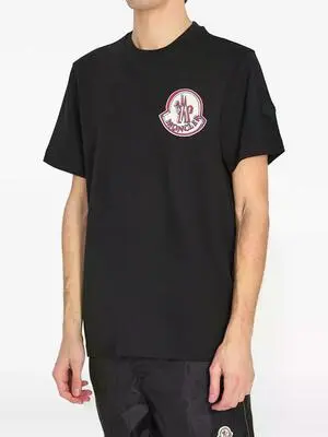 Moncler Logo-patch Cotton T-shirt - Black