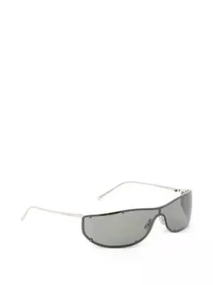Saint Laurent Sl 807 Shield-frame Sunglasses - Silver