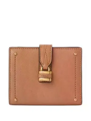 Chloé Padlock-detail Leather Wallet - Neutrals