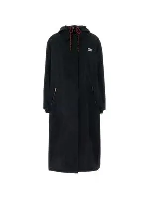 Miu Miu Technical Fabric Hooded Coat