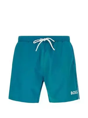 BOSS Logo-print Swim Shorts - Blue