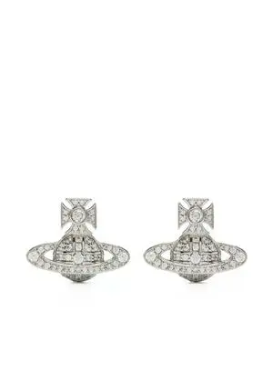 VIVIENNE WESTWOOD Orb Crystal Stud Earrings - Silver