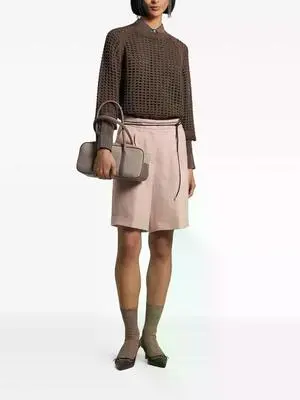 Peserico Sequinned Cordonnet Sweater - Brown