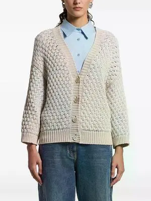 Peserico Buttoned Textured Cardigan