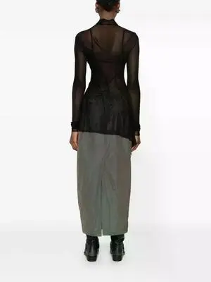 YEHUAFAN Ruched Zip Top