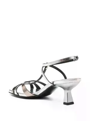 DONNARÌ Leather T-strap Sandals