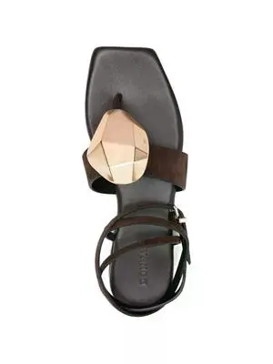 DONNARÌ Gold-tone-embellishment Ankle-strap Sandals