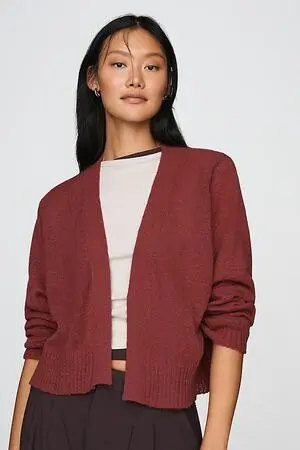 Anthropologie Open Cardigan Sweater - Raspberry