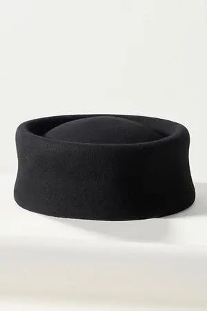 Lack Of Color Wool Pillbox Hat - Black