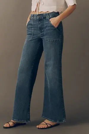 FRAME Modern Pocket High-rise Wide-leg Jeans - Ease