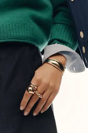 ANTHROPOLOGIE Mod Metal Stack Rings