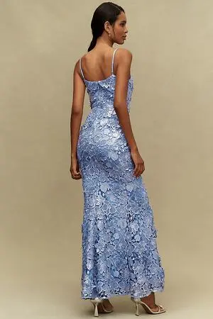 Dress The Population Giovanna V-neck Mermaid Maxi Dress