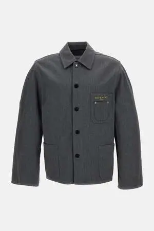 Givenchy Cotton Jacket With Patch Pockets - Grey