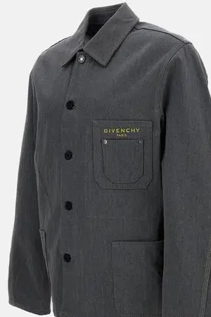Givenchy Cotton Jacket With Patch Pockets - Grey