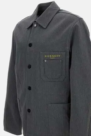 Givenchy Cotton Jacket With Patch Pockets - Grey