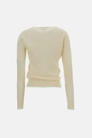 WALES BONNER Ribbed Wool-cotton Blend Sweater - Beige