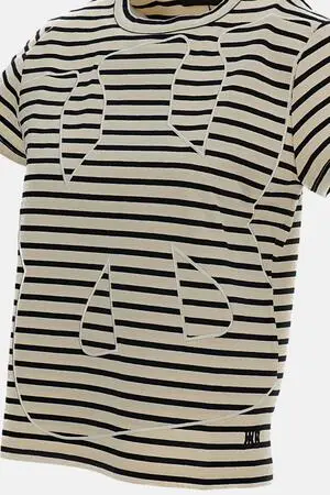 WALES BONNER Short Sleeve Striped T-shirt - White