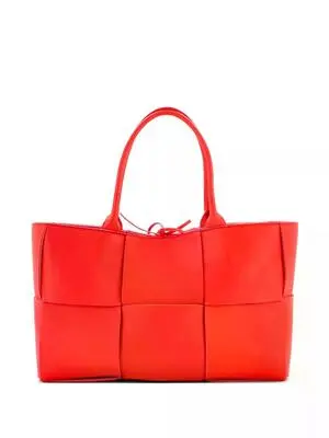 Bottega Veneta Arco Maxi Intrecciato Leather Medium Tote Bag - Red