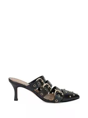 Red Valentino Buckle Studded Mules