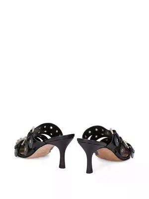 Red Valentino Buckle Studded Mules