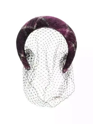 Red Valentino Mottled Veil Headband - Purple