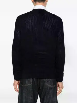 Eric Bompard Waffle-knit Round-neck Sweater