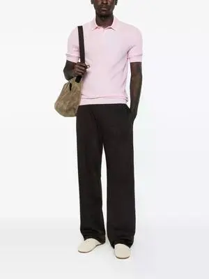 Eric Bompard Piqué-knit Polo Shirt - Pink