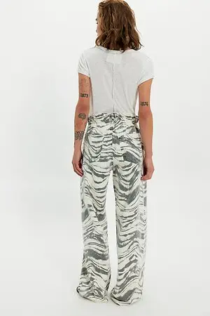 AGOLDE Lyonne Printed Straight Leg Jeans