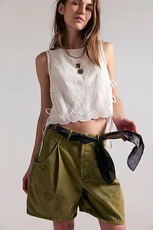 Free People Wild Rebel Shorts - Outlaw Taupe