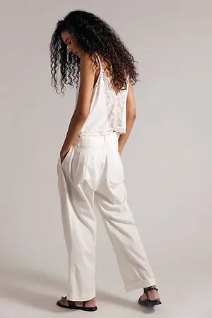 Free People Clover Dropped Trousers - Tofu