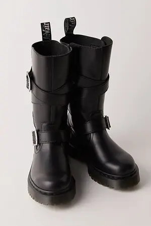 Dr. Martens Anistone Hi Strap Boots - Black