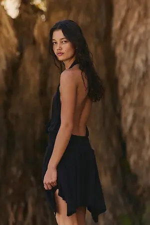 Free People Louise Mini Dress - Black