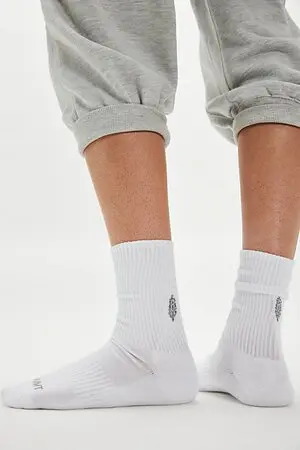 Free People Branded Tube Socks - White