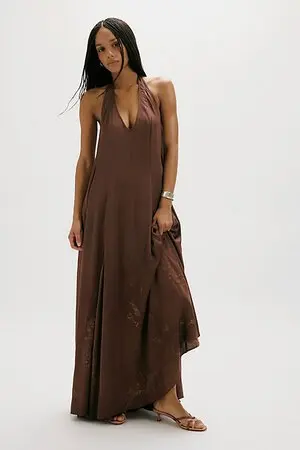 NIGEL PRESTON Halter Maxi Dress