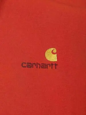 Carhartt Work In Progress Logo-embroidered Hoodie - Orange