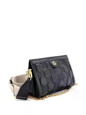 Gucci Gg Matelasse Leather Small Shoulder Bag - Black