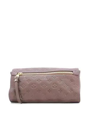 LOUIS VUITTON Pétillante Monogram Empreinte Leather Clutch Bag - Brown