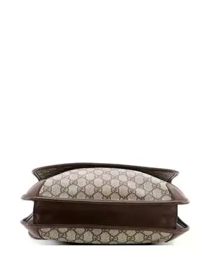 Gucci Neo Vintage Flap Messenger Gg Coated Canvas Medium Crossbody Bag - Brown