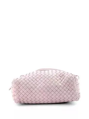Bottega Veneta Double Zip Nodini Intrecciato Nappa Small Crossbody Bag - Pink