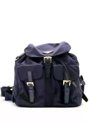 Prada Double Front Pocket Tessuto Small Backpack