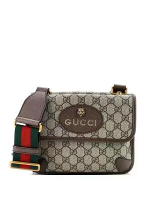 Gucci Neo Vintage Flap Messenger Gg Coated Canvas Small - Brown