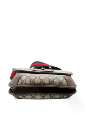 Gucci Neo Vintage Flap Messenger Gg Coated Canvas Small - Brown