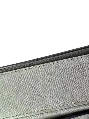 Prada Embleme Flap Bag Saffiano Leather Small Shoulder Bag - Grey