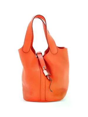 Hermès Picotin Lock Clemence Pm Bucket Bag - Orange