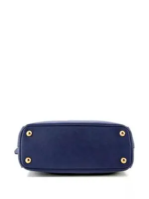 Prada Saffiano Leather Small Tote Bag - Blue