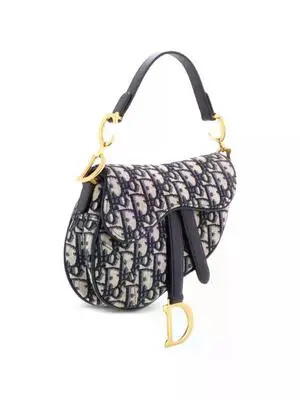 Dior Saddle Handbag Oblique Canvas Mini Shoulder Bag - Blue